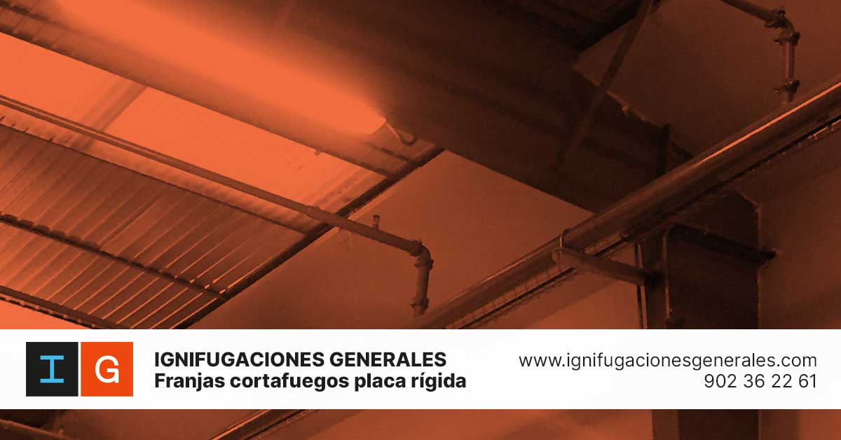 Franjas cortafuegos con placa rígida | Ignifugaciones G.